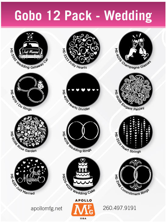 Gobo 12 Pack - Wedding – Apollo MFG