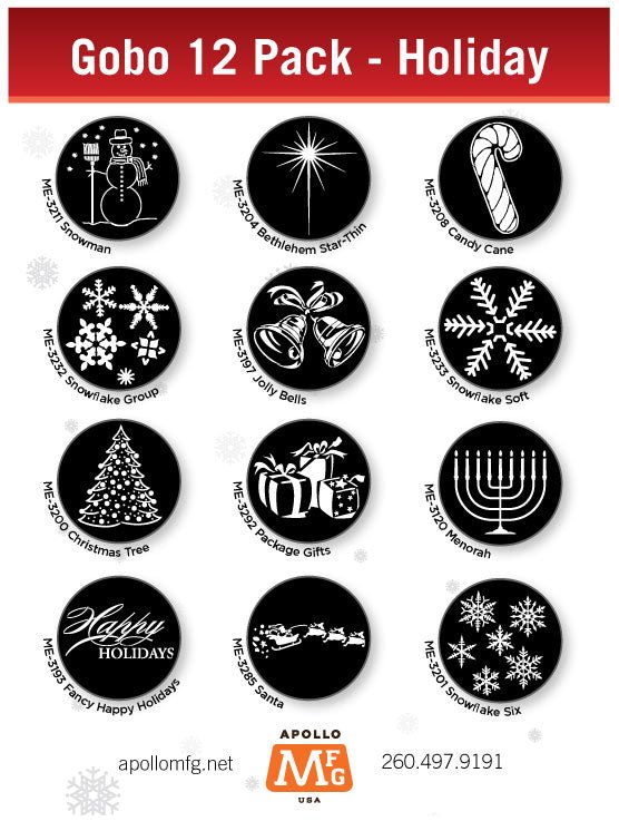Gobo 12 Pack - Holiday – Apollo MFG