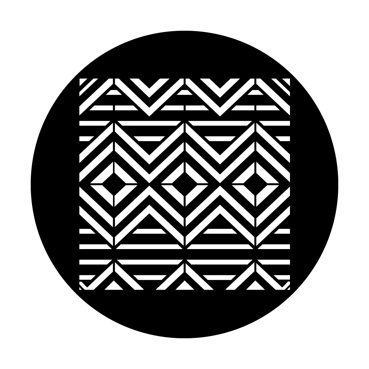 Metal Gobo | Tribal Geometric Graphic